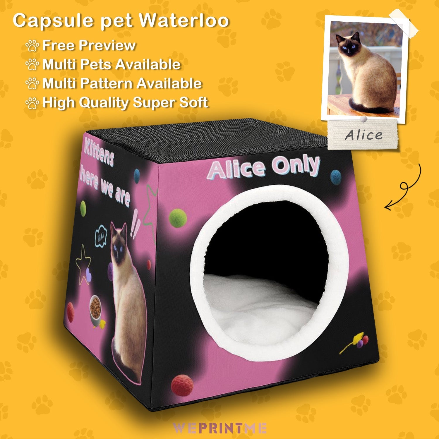 Custom Pet Face Capsule Pet Waterloo Face Pet House – WEPRINTME