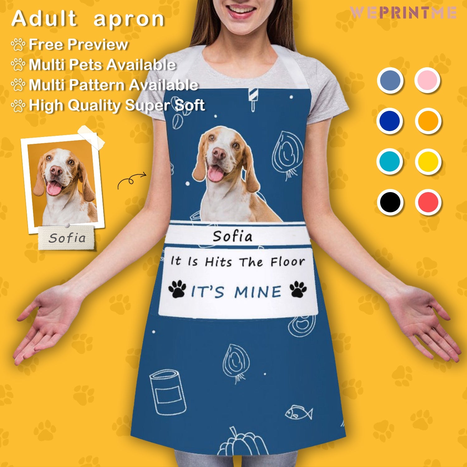 Custom Pet Apron Personalized Pet Apron Pet Photo On Apron – WEPRINTME