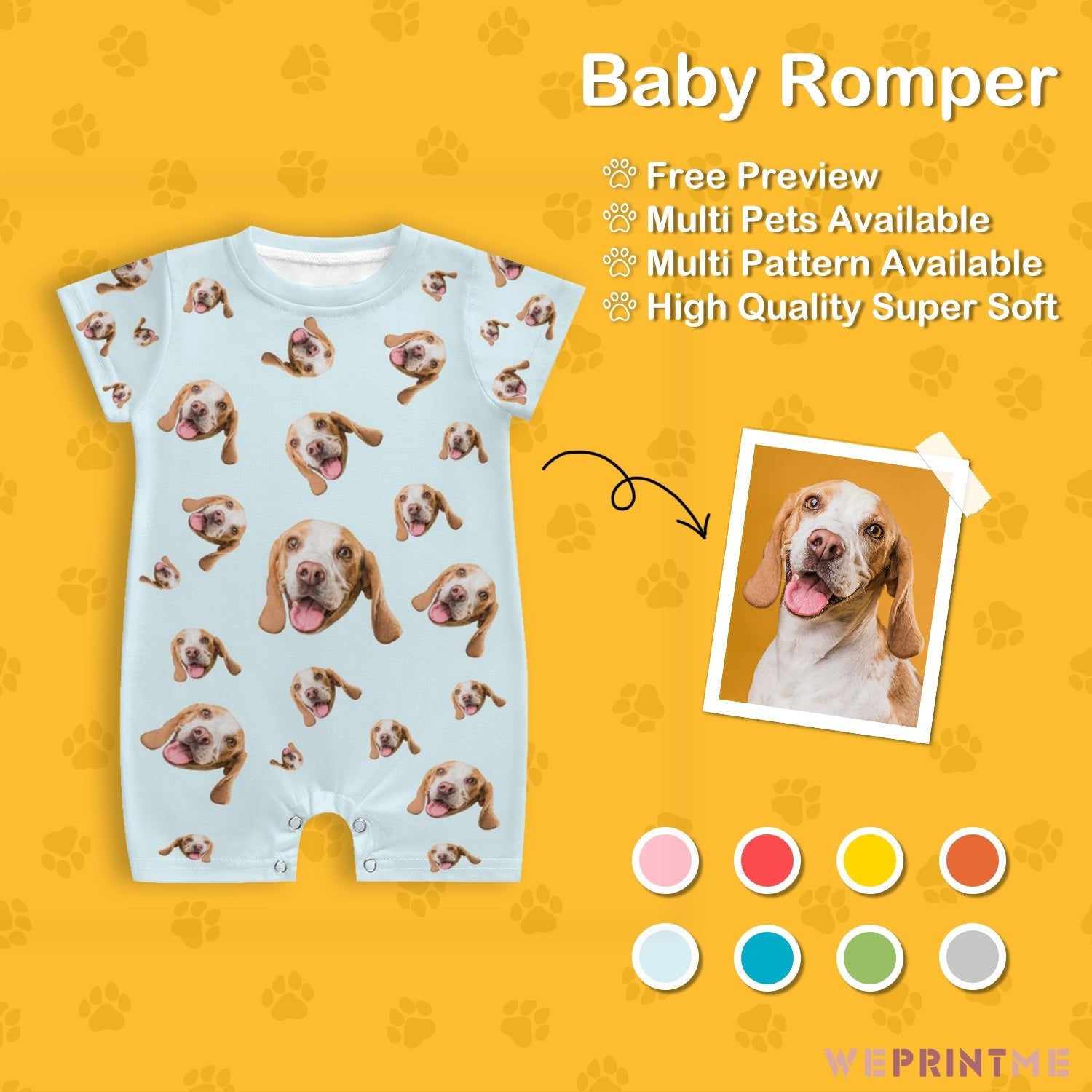 Cusom Baby Pajamas - Personalized Baby Pajamas with Pets – WEPRINTME